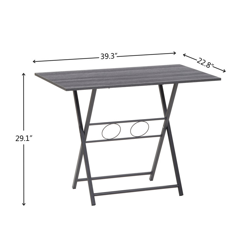 Kozart 39.3'' Rectangular Portable Folding Table | Wayfair